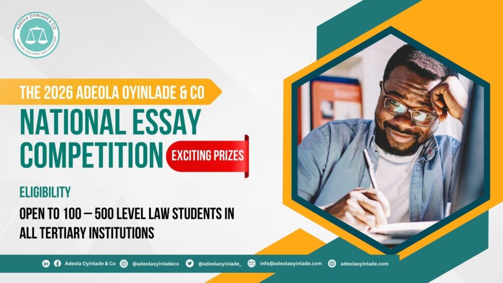 Call for Submissions: The 2026 Adeola Oyinlade & Co. National Essay ...